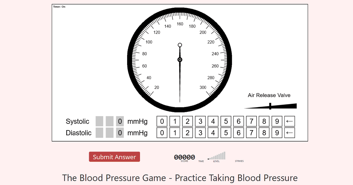 The Blood Pressure Game - Practice Taking Blood Pressure