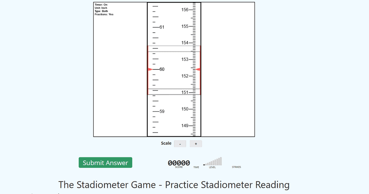 The Stadiometer Game - Learn and Practice Reading a Stadiometer